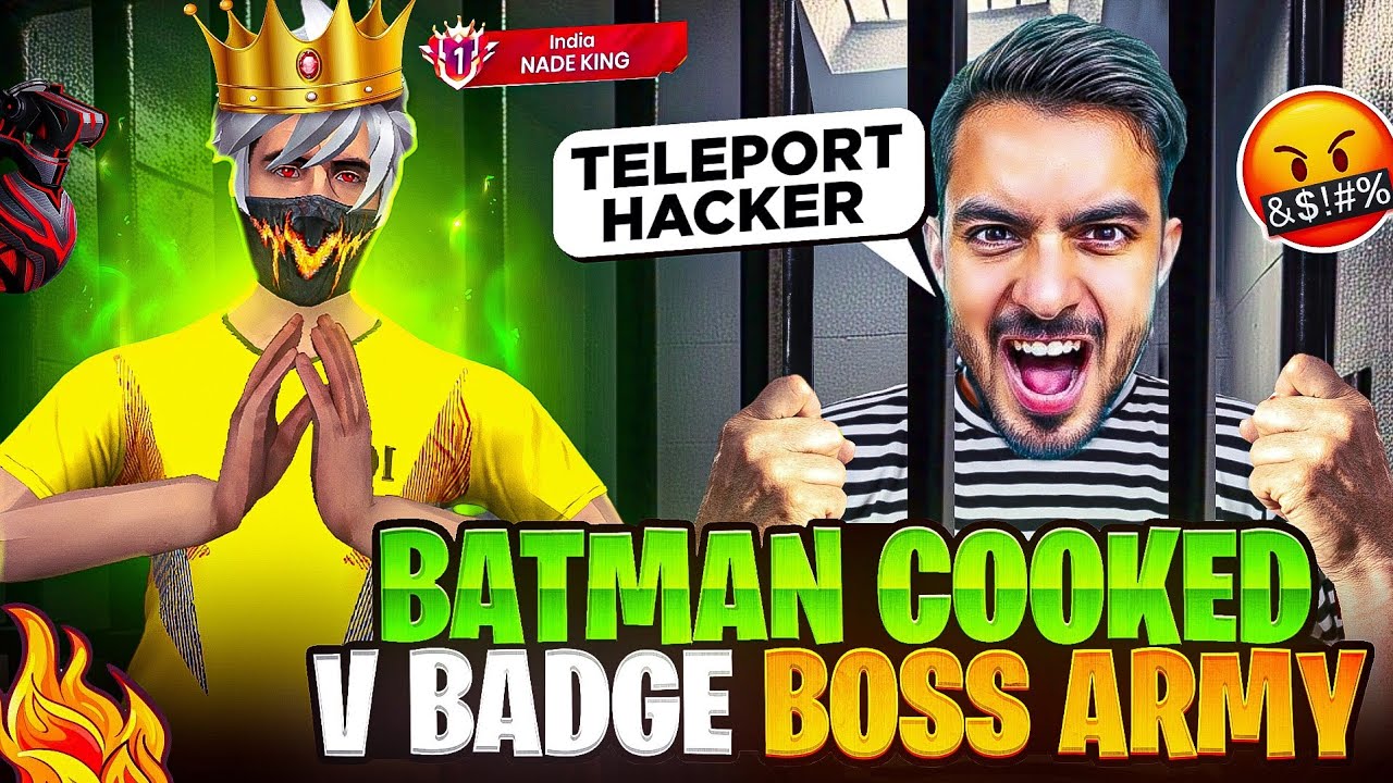 BATMAN COOKED 🫕 V BADGE BOSS ARMY 🤯🫣 WITH MY NADE 💣🔥 - @BossArmy - YouTube