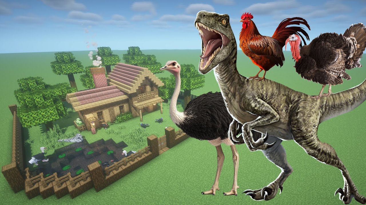 How To Make a Turkey, Chicken, Ostrich, and Velociraptor Farm in ...