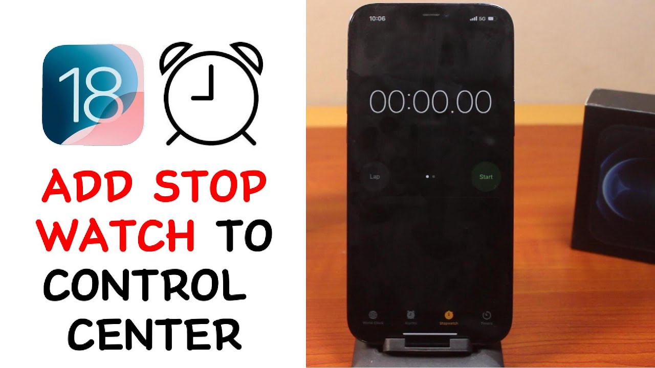 iOS 18: How to Add Stop Watch to Control Center on iPhone - YouTube