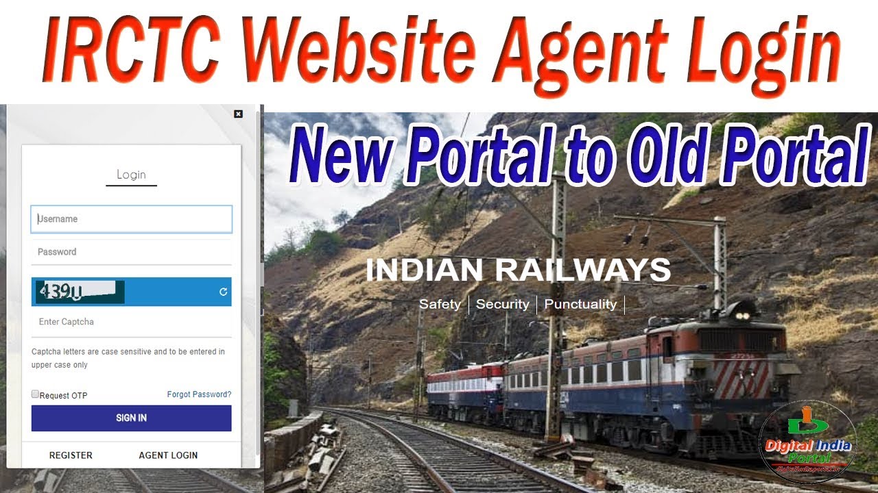 IRCTC Agent Login New Website to Old portal - CSC - YouTube