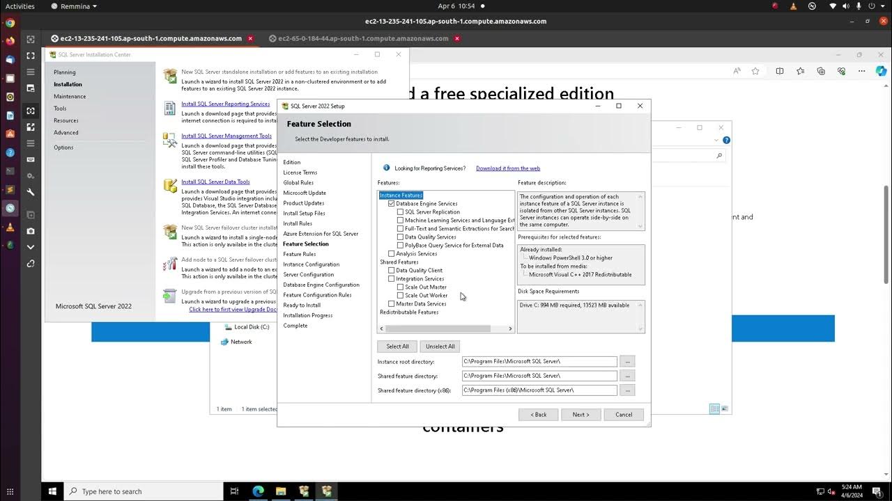 Kerberos Authentication - Part 3 - Install SQL Server and SSMS in EC2 instance Windows Server ...