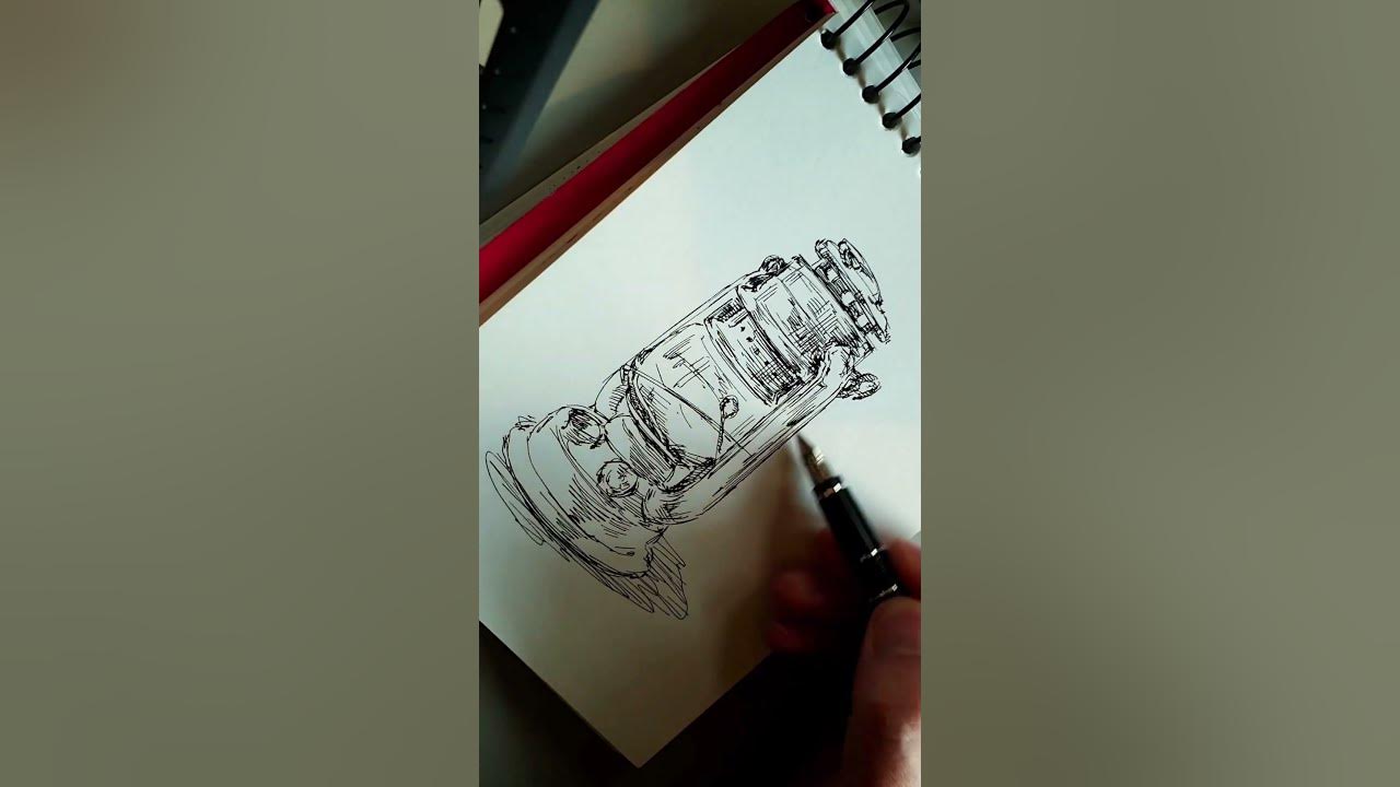 랜턴 만년필 그림 그리기 펜 드로잉 수채화 Youtube