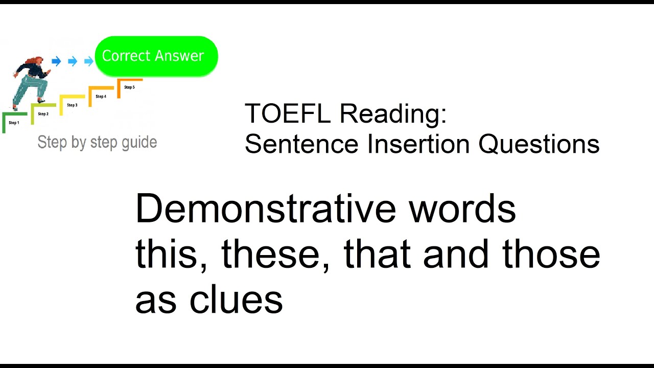 TOEFL questions using demonstrative words this, these, that and those ...