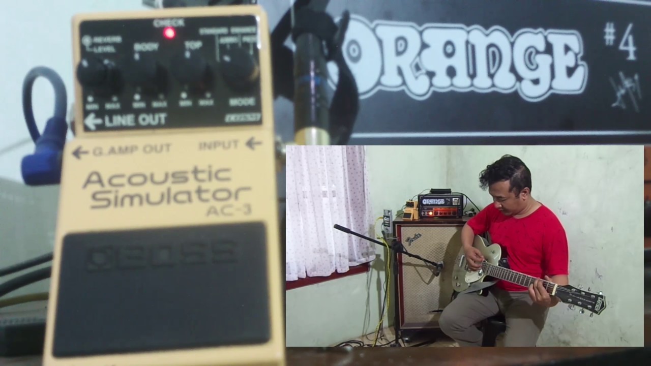 BOSS AC 3 Acoustic Simulator Pedal sound check - YouTube