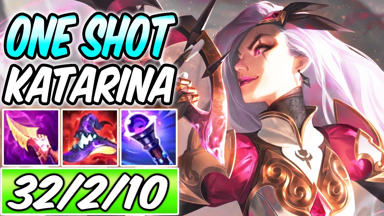 32 KILLS *ONE-SHOT* CLEAN KATARINA MID FULL AP DIAMOND GUIDE | Build ...