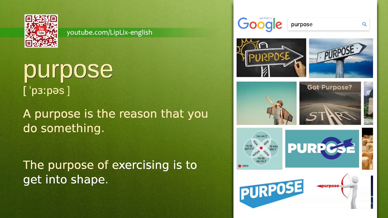 Purpose : B1 level english vocabulary lesson, www.LipLix.com - YouTube
