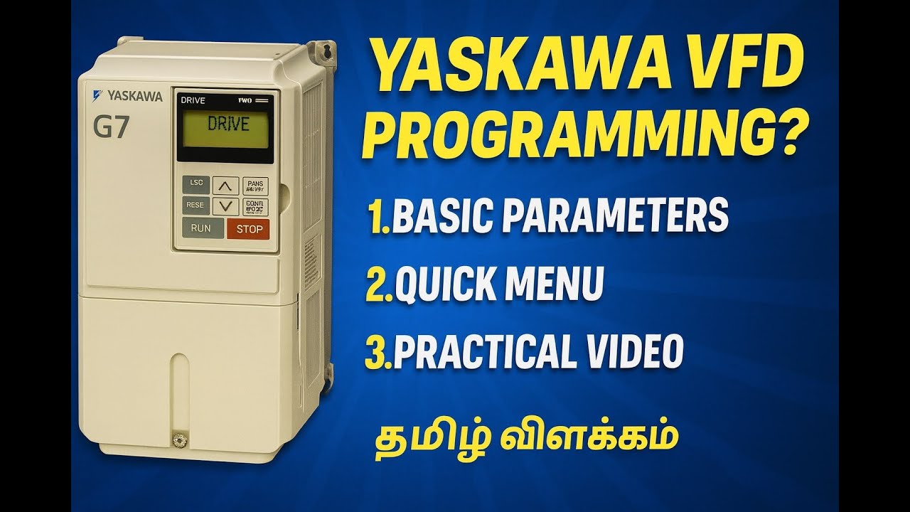 Yaskawa VFD(variable frquency drive) Programming? Tamil Explain - YouTube
