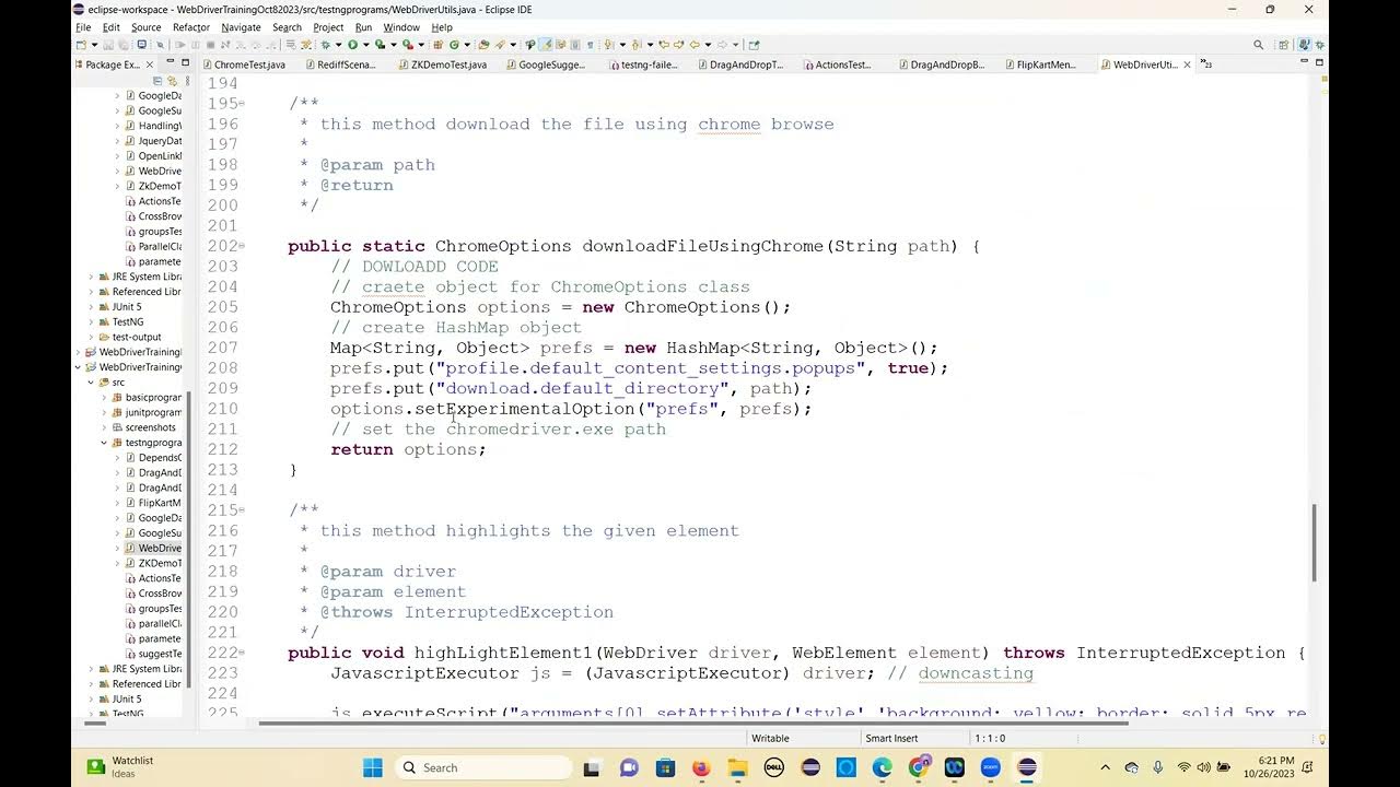 Selenium Testng Actions Webdriverutils Javascriptexecutor Methods Oct