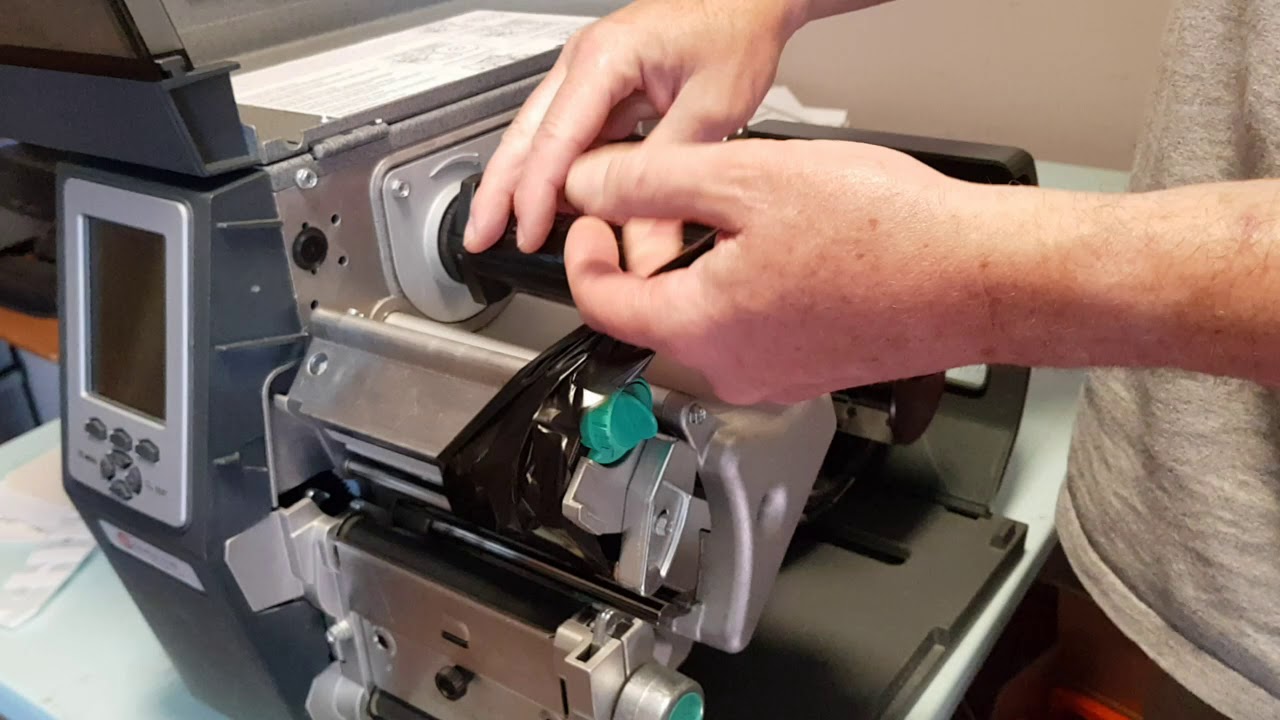 Datamax H4606 RFID Printer - Ribbon Installation - YouTube