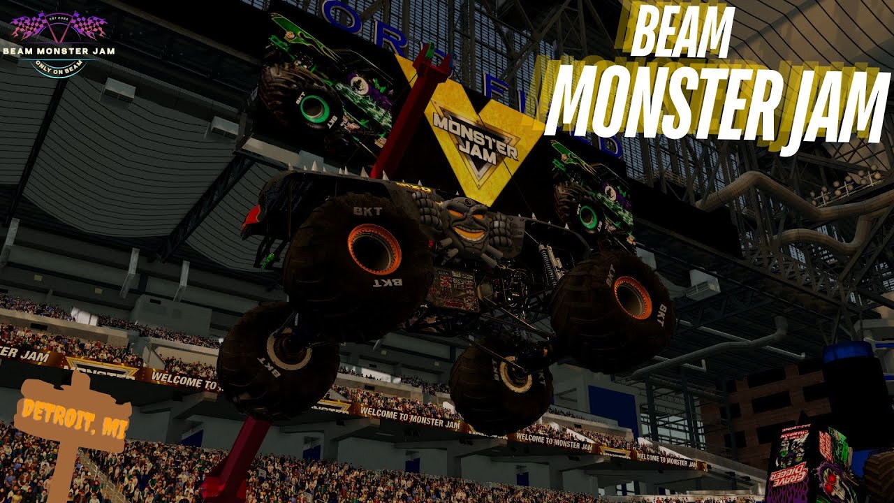 Beam Monster Jam Detroit, MI Full Show (Realistic w/Commentary) - YouTube