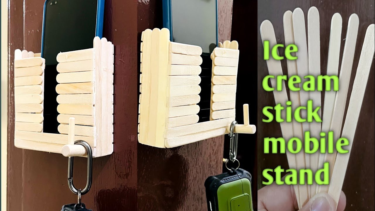 Ice cream sticks ( Popsicle stick)mobile stand - YouTube