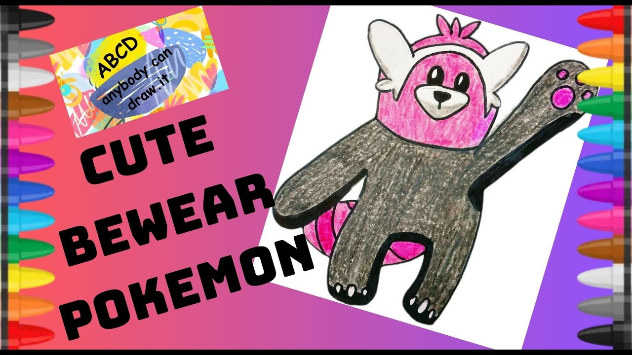 ABCD.anybodycandraw.it - Learn to draw easy cute Bewear Pokemon. # ...