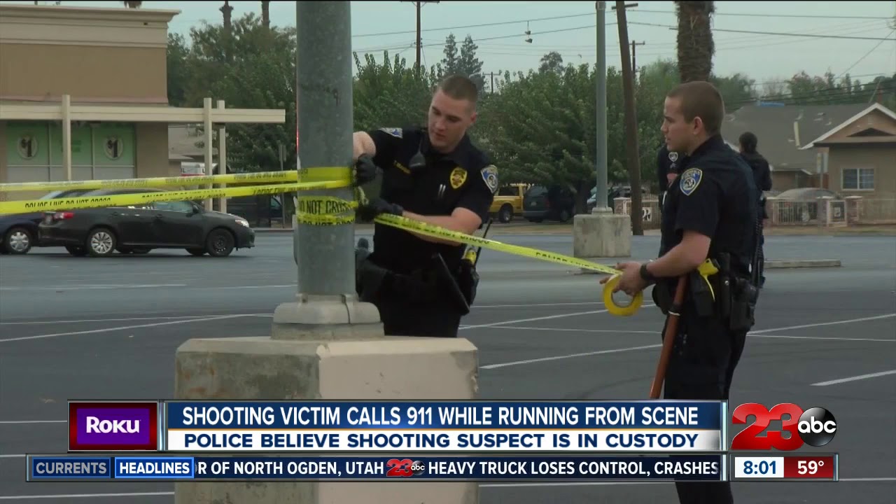 Shooting victim calls 911 while running from the scene - YouTube