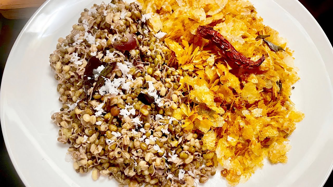 Sprouted Green gram Breakfast |South Karnataka Special Breakfast ...