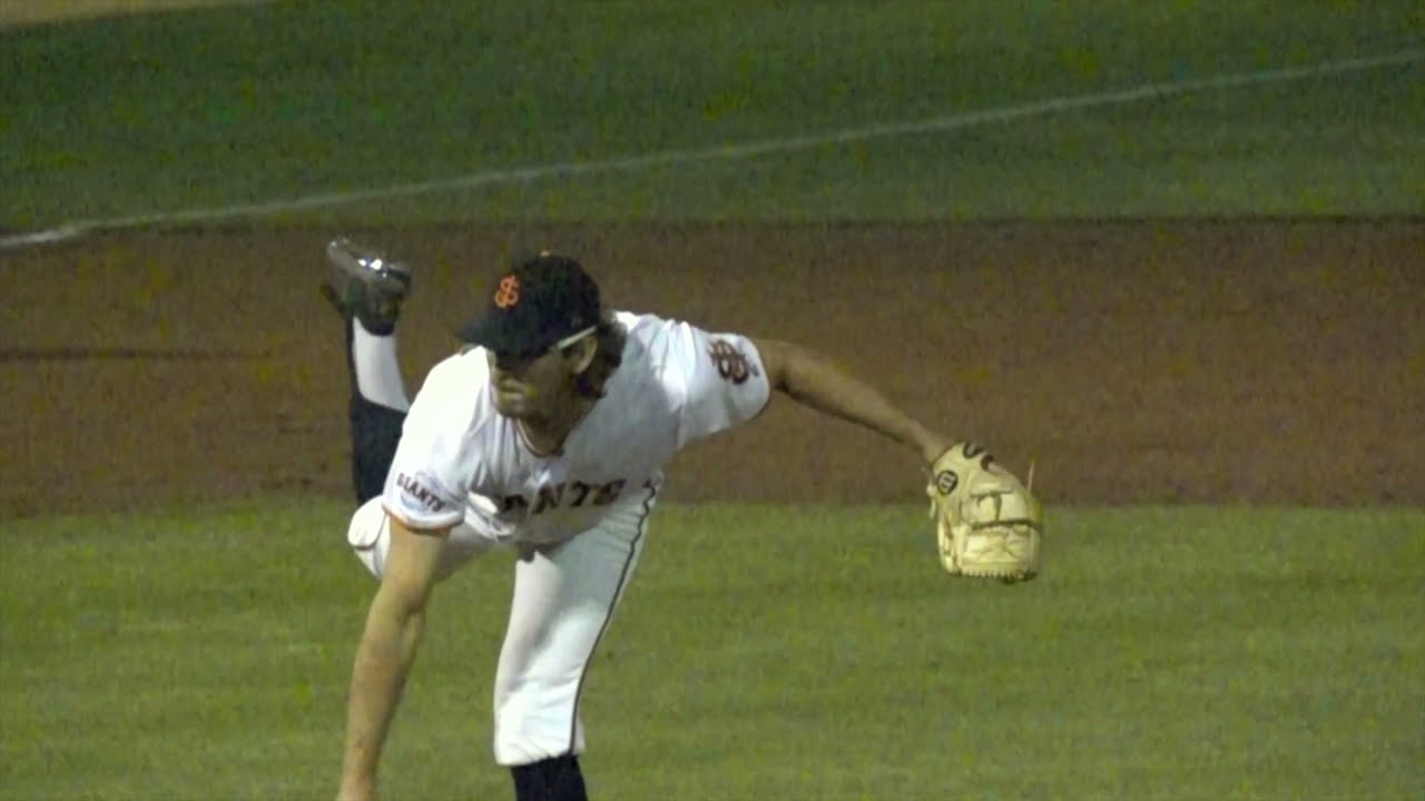 Clay Helvey, San Francisco Giants RHP Prospect (back side) - YouTube