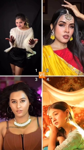 who is Best Look?? ️💯||Neha 🆚 Nisha 🆚 Deeksha 🆚 iniyat #trending # ...