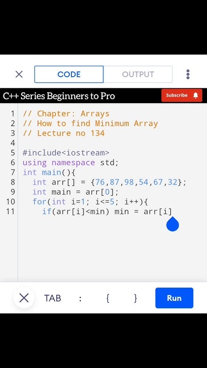 C++ Series|Lecture no 134|"How to find Minimum Arrays" #Coding C++ #Programming #C++ Full course ...