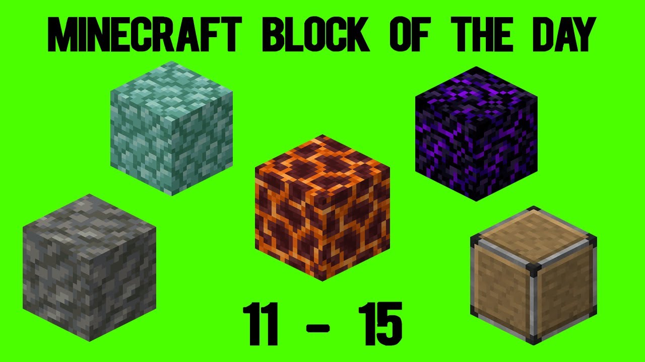 ⛏️ MINECRAFT: Block of the day 11 - 15 - YouTube
