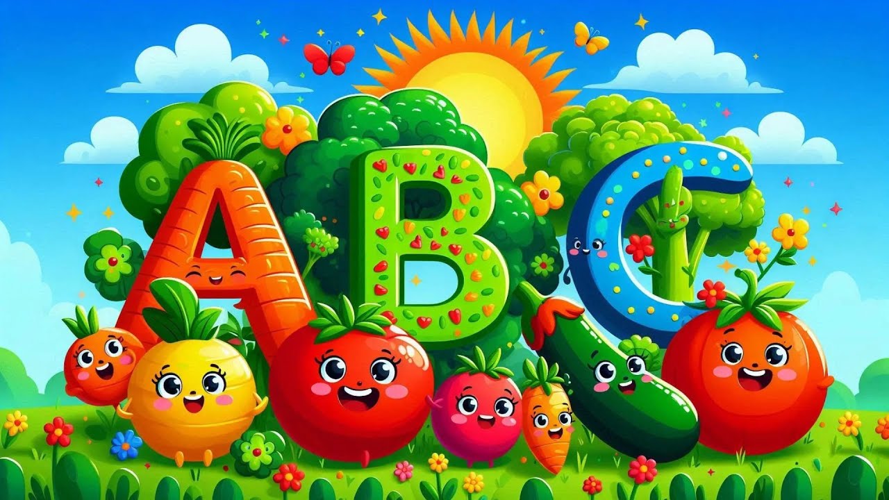 ABC Vegetable Song 🥦🥕🍆 | Learn Letters with Veggies! | ABC Song with ...