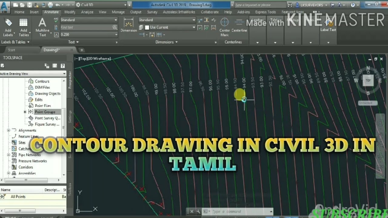HOW TO DRAW CONTOUR DRAWING IN CIVIL 3D - YouTube