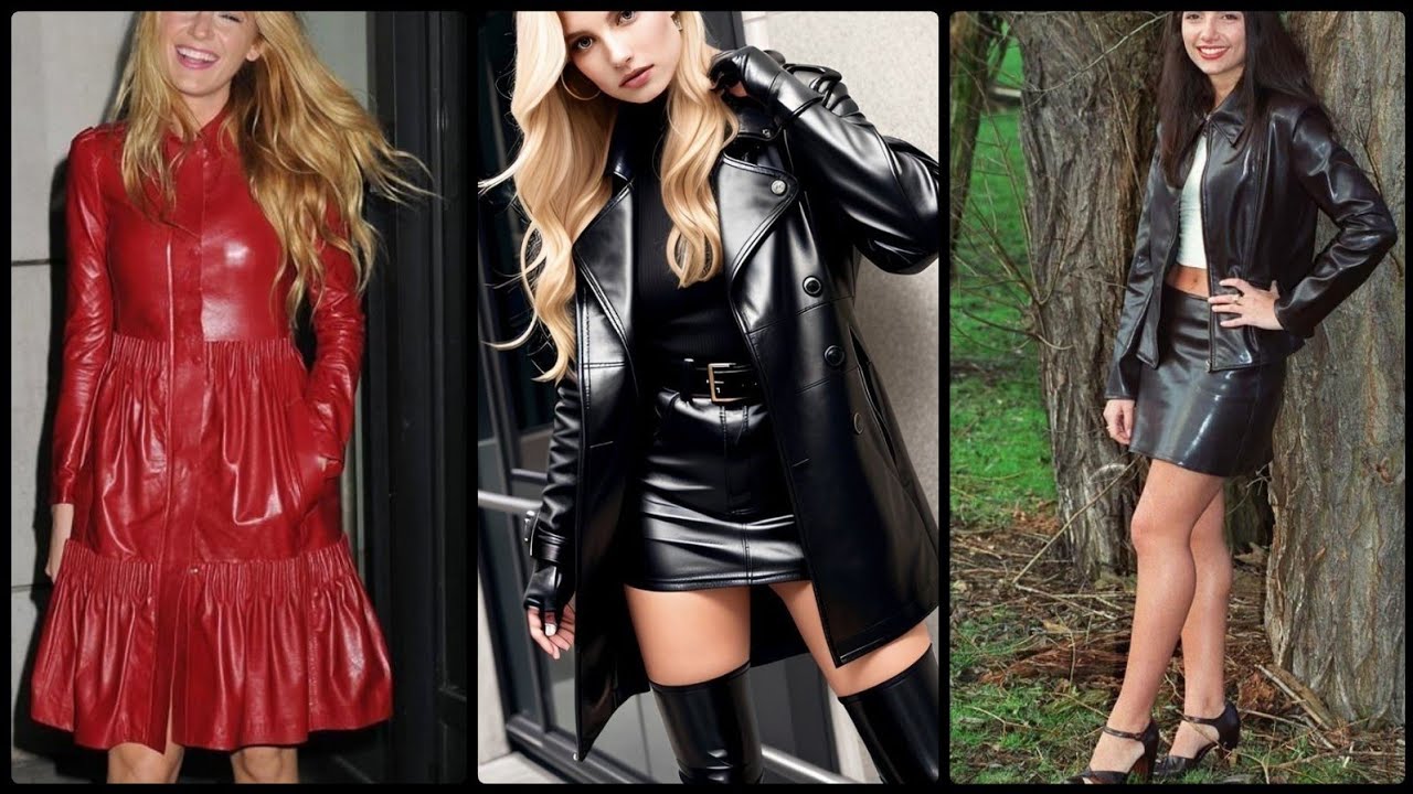 ladies vinyl outfits - YouTube