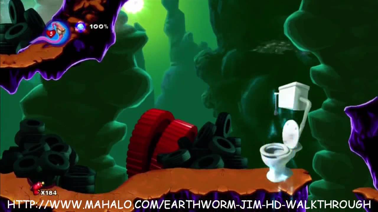 Earthworm Jim HD Walkthrough - New Junk City - YouTube