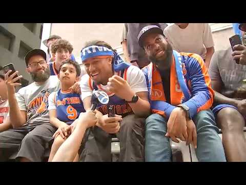 Knicks fans turned away from parade watched from every corner of the city