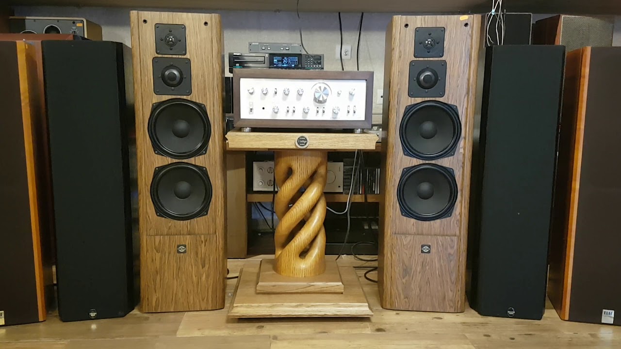 Pioneer Sa 8500II wood case MB Quart 980 - YouTube