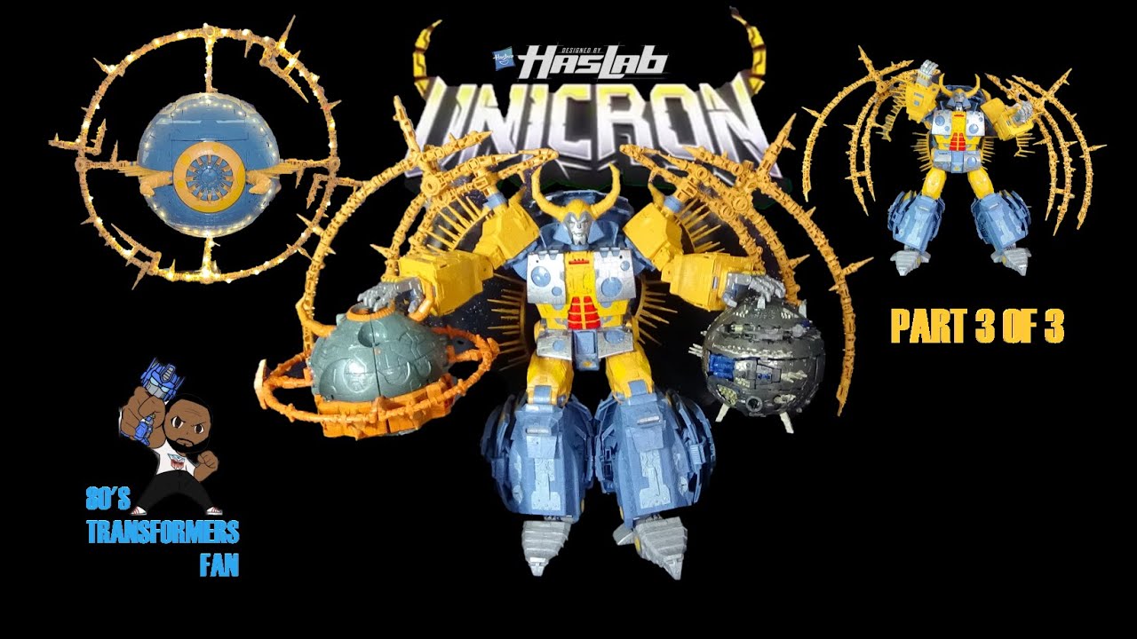 Transformers Haslab Unicron part 3 Robot Mode Toy Review - YouTube