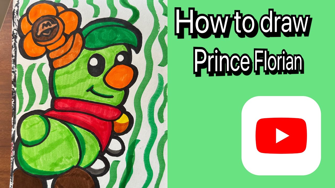 How to draw prince florian from super mario bros. Wonder (2023) - YouTube