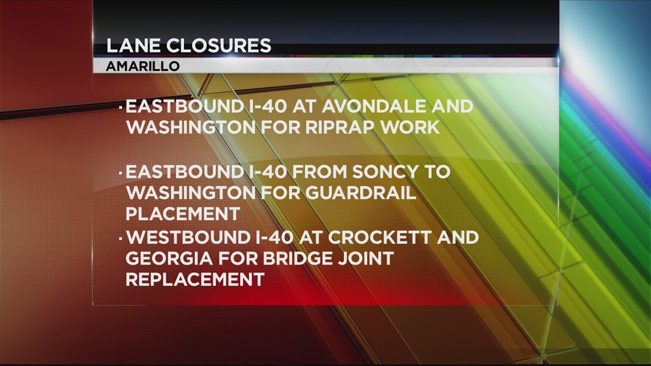 Lane Closure Report for the Week of Dec. 2 - YouTube