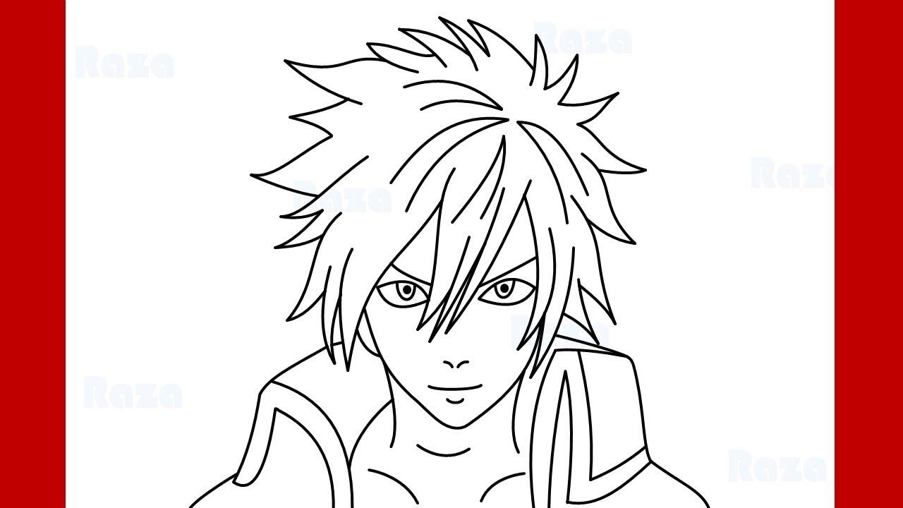 How to Draw Gray Fullbuster Fairy Tail Step by Step Drawing - YouTube