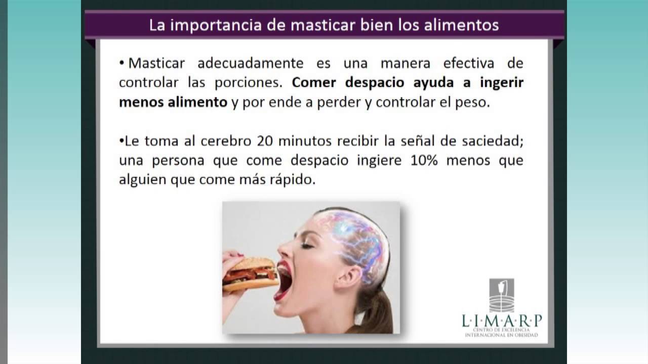 La importancia de masticar bien los alimentos - YouTube