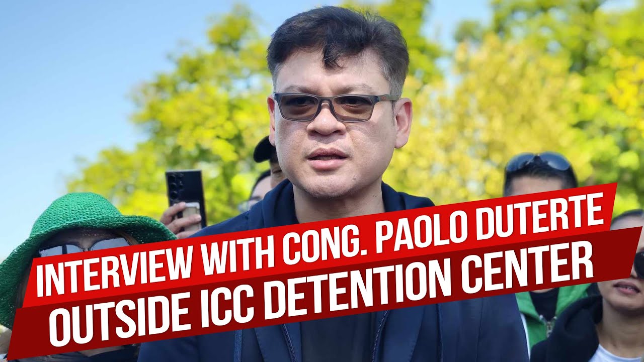 LIVE: Interview with Congressman Paolo Duterte outside ICC Detention ...
