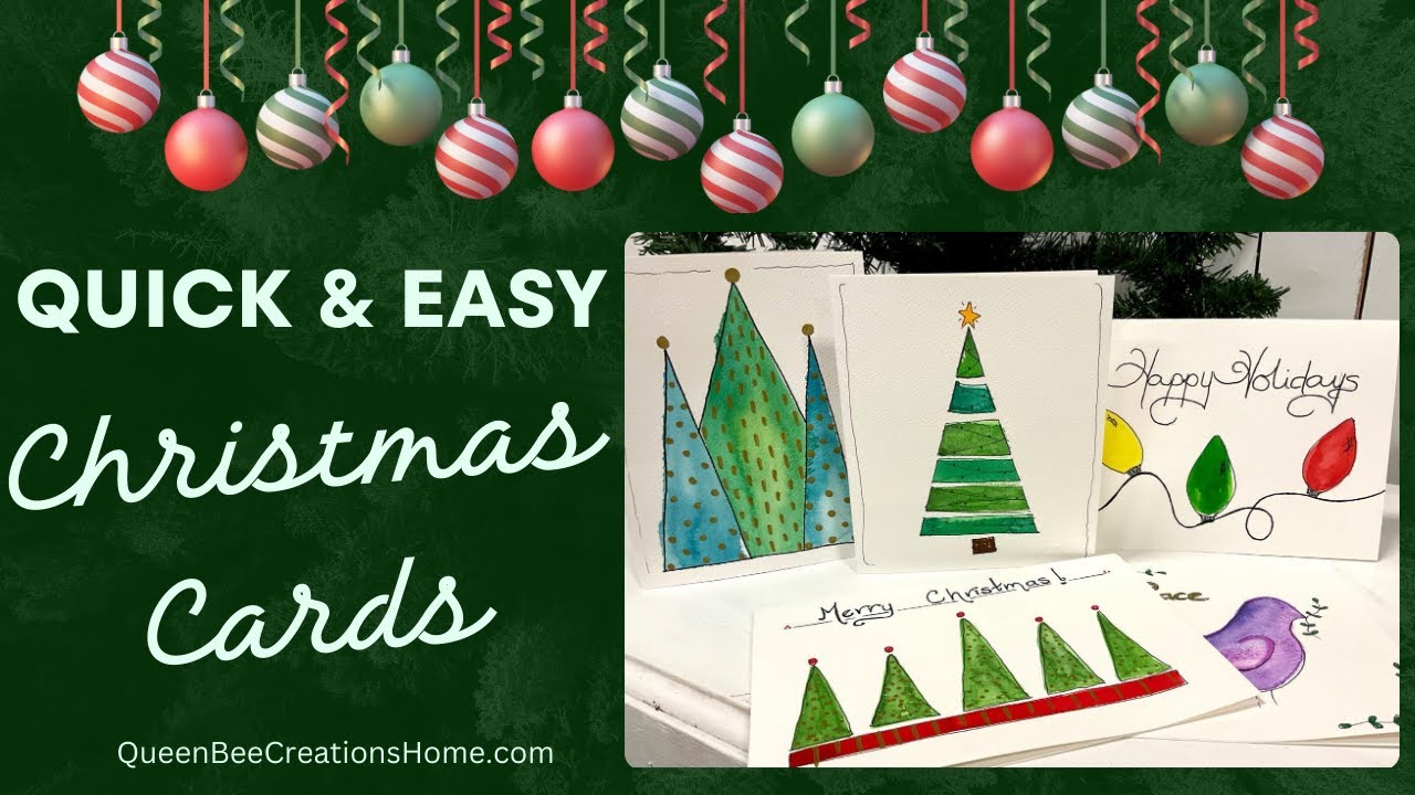 Quick & Easy Christmas Cards DIY - YouTube