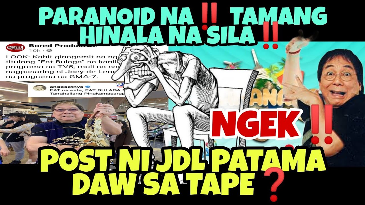 PARANOID NA SILA‼️ MGA PANATIKO NG TAPE TAMANG HINALA‼️ POST NI JDL ...