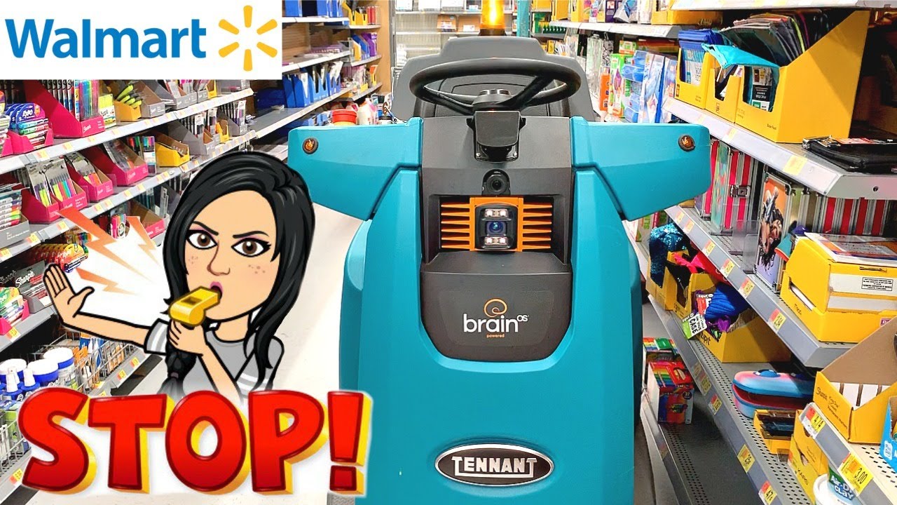 WALMART ROBOT FOLLOWS ME AROUND!!! - YouTube