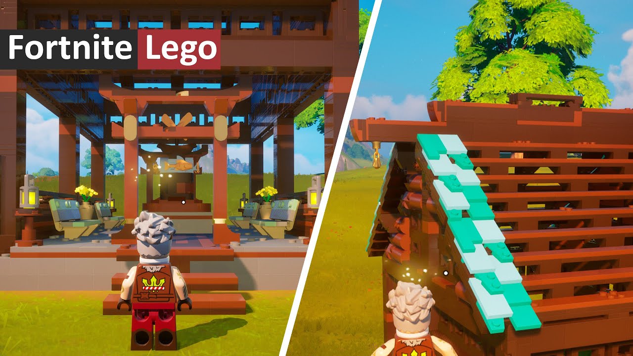 Fortnite Lego Building a Pergola for Village Square Tutorial - YouTube