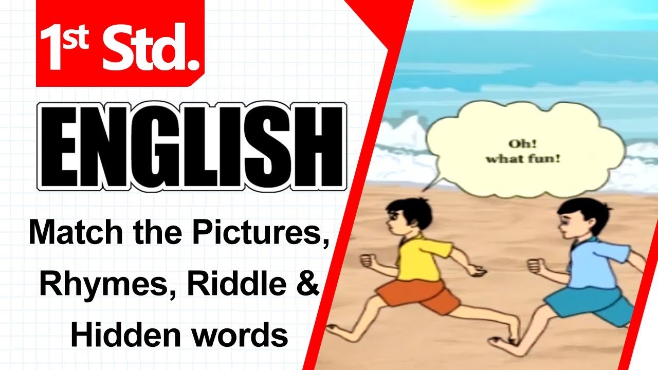 Basic English | 1st Std English Class | Match the Pictures, Hidden ...