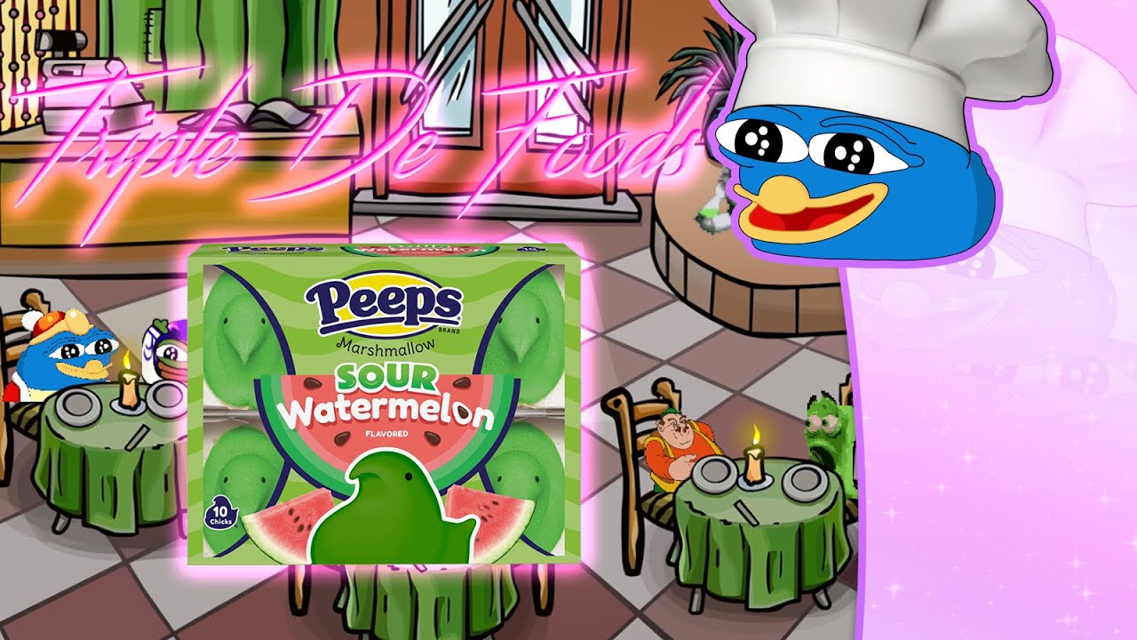 [Triple De Foods] Peeps Sour Watermelon Review - YouTube