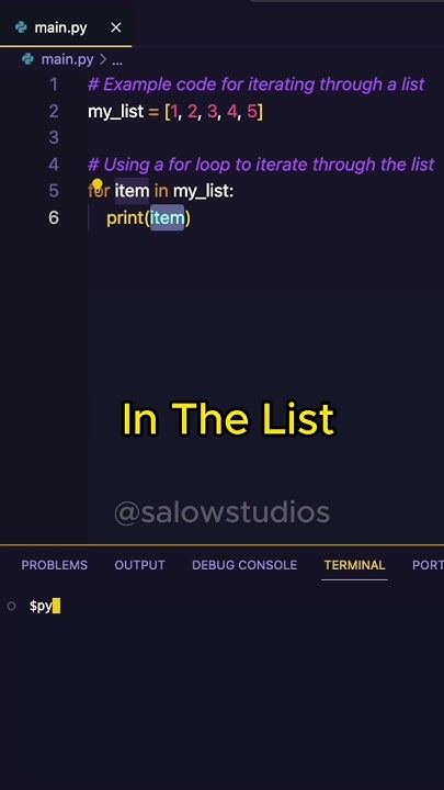 Iterating a list in python #pythoninterviewquestions #pythontutorial # ...