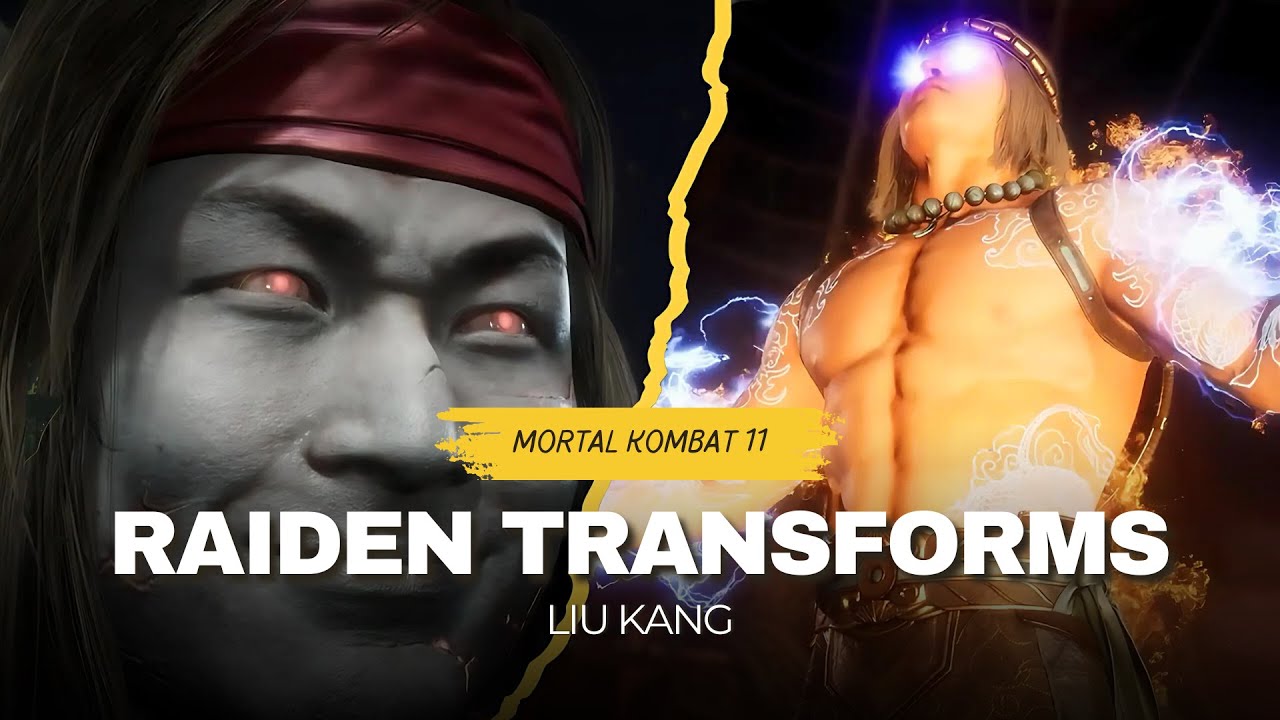 MORTAL KOMBAT 11 - Raiden Transforms Liu Kang into the Fire God! 🔥🔥 ...