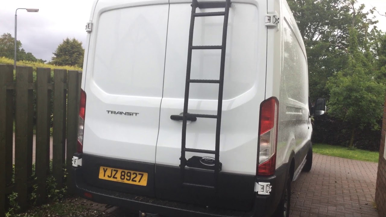 Ford transit rear ladder - YouTube