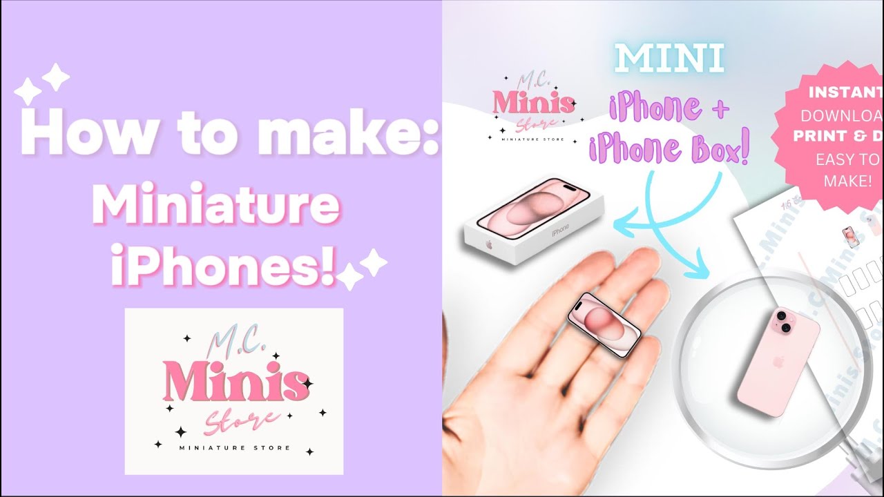 DIY Miniature iPhone Printable Tutorial! 🩷📱| Miniatures | MC's Minis ...