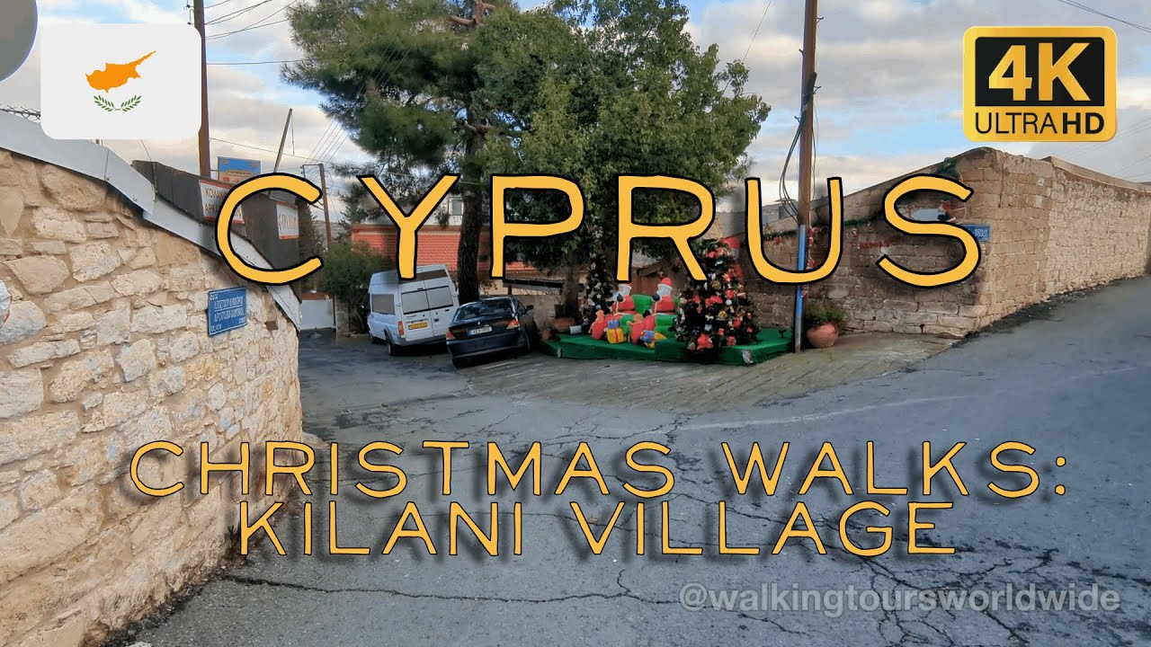 Cyprus Christmas Market: Traditional Kilani Village Walk in 4K ...