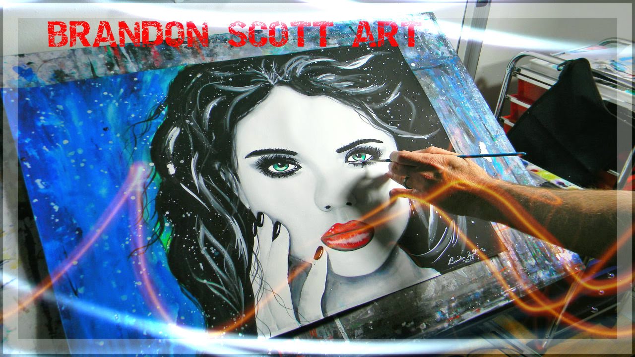 Watercolor-Gouache portrait -Looking out- by Brandon Scott Art-Sail ...