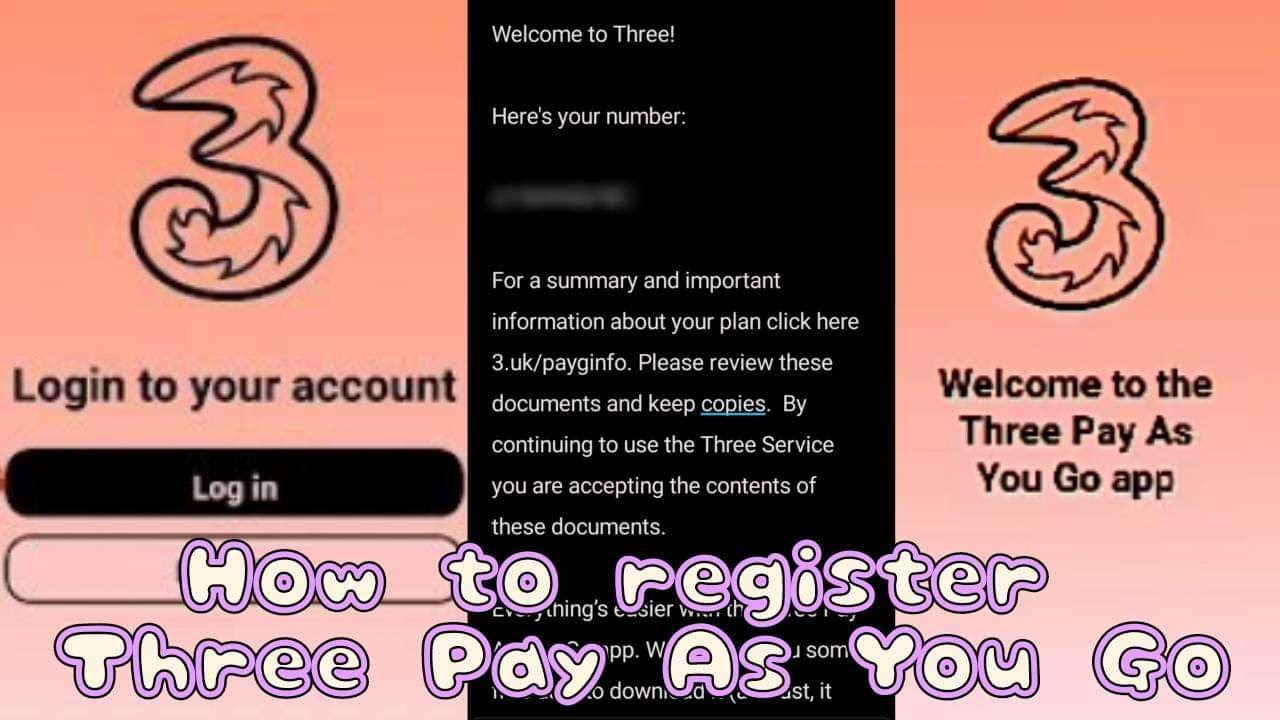 Actual Registration 3Uk Three Pay as You Go Sim | Jessica Tanon - YouTube