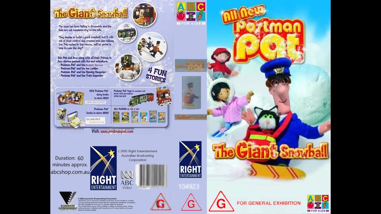 Postman Pat - The Giant Snowball (2005 Australian VHS, Full and Fanmade ...