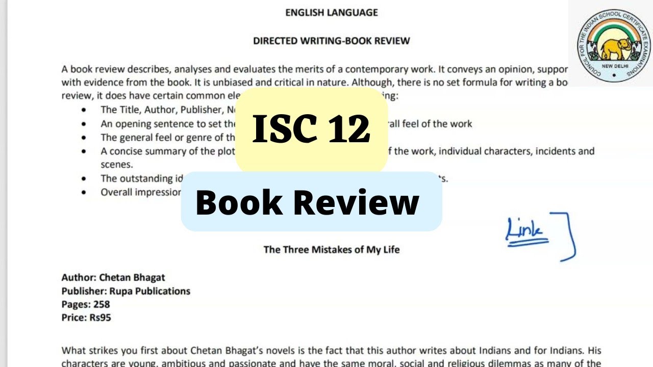 How To Write A Book Review Directed Writing ISC 11 12 Full Marks How To Write A Book Review Directed Writing ISC 11 12 Full Marks
