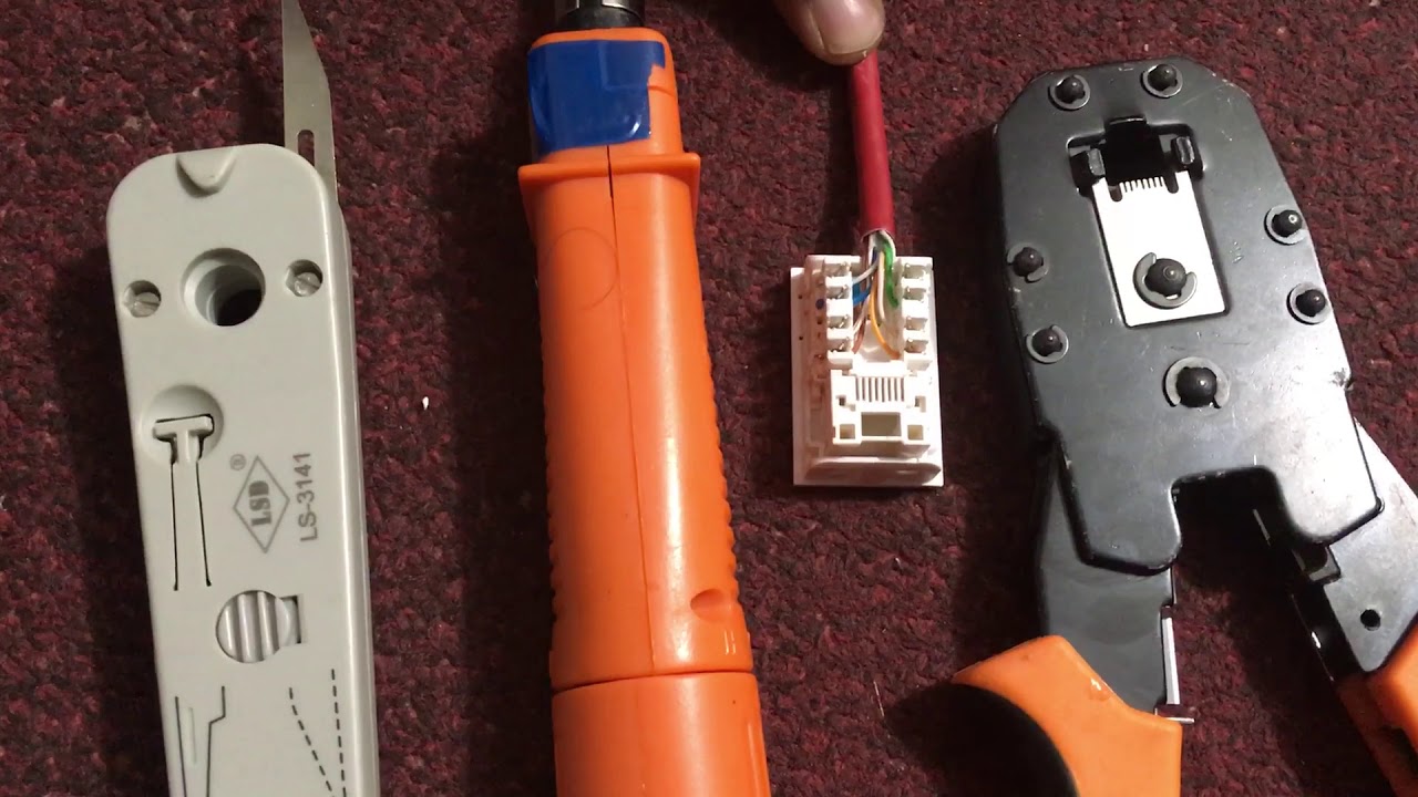 Keystone socket cat6 cable - YouTube